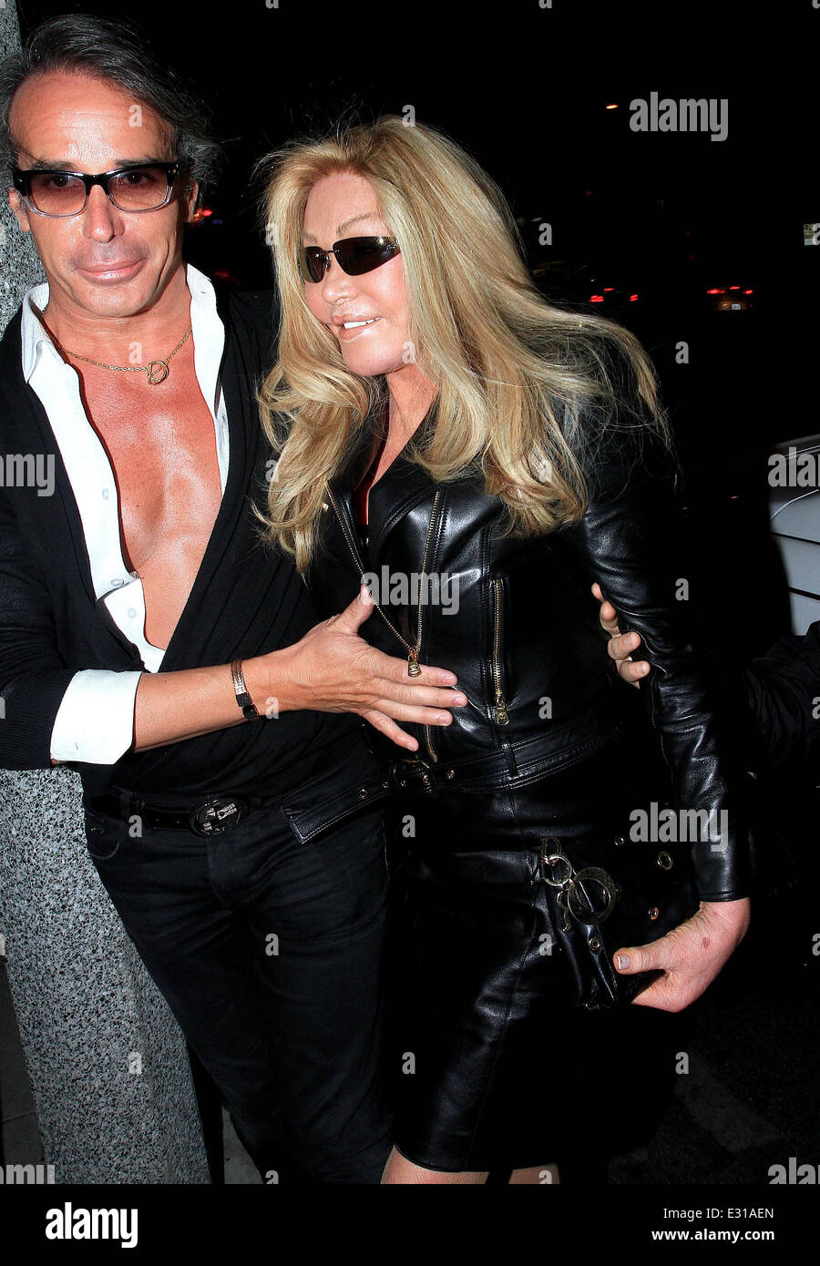 Jocelyn Wildenstein and Lloyd Klein at Boa Steakhouse in West Hollywood ...