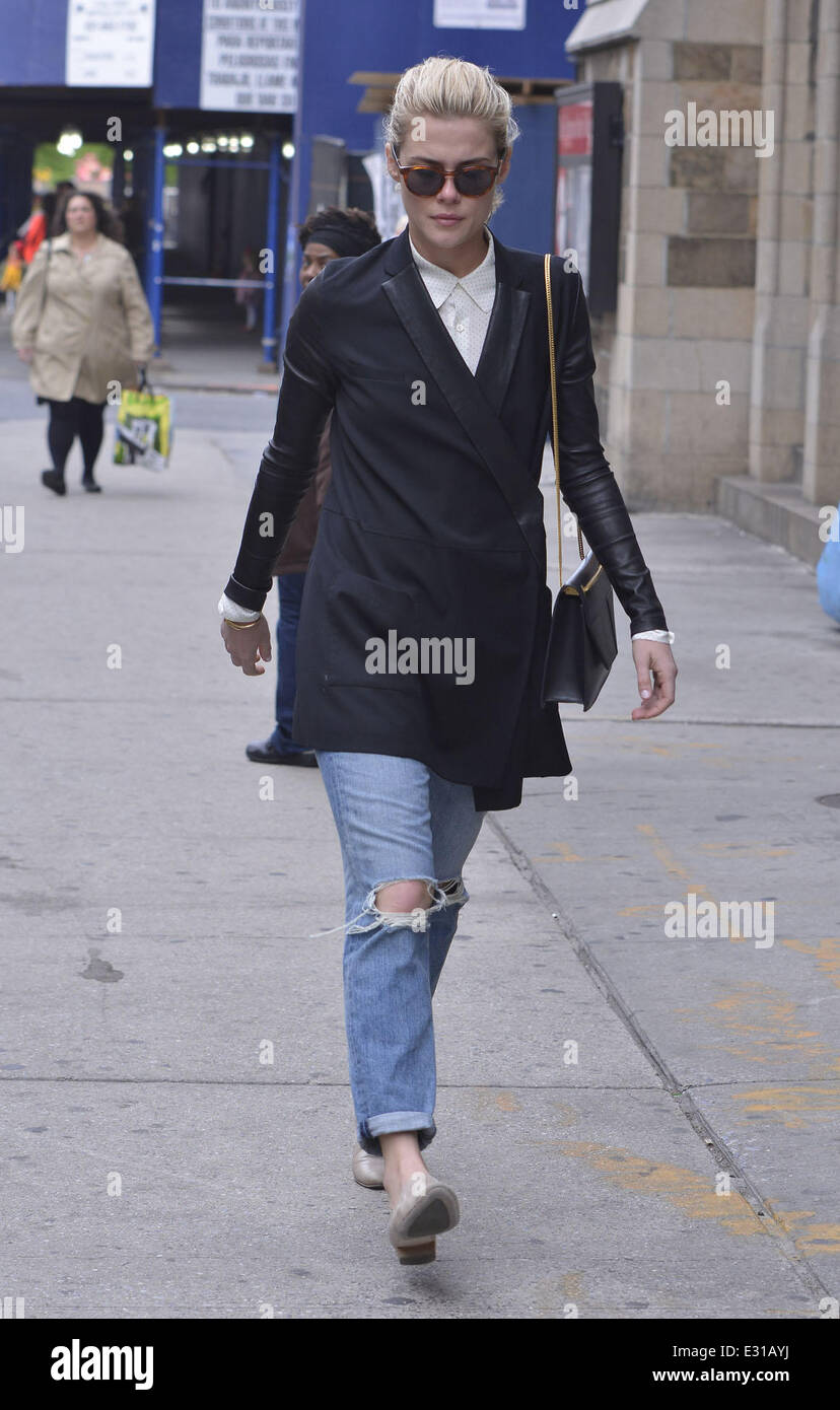 Australian actress and model Rachael Taylor walking in the West Village ...