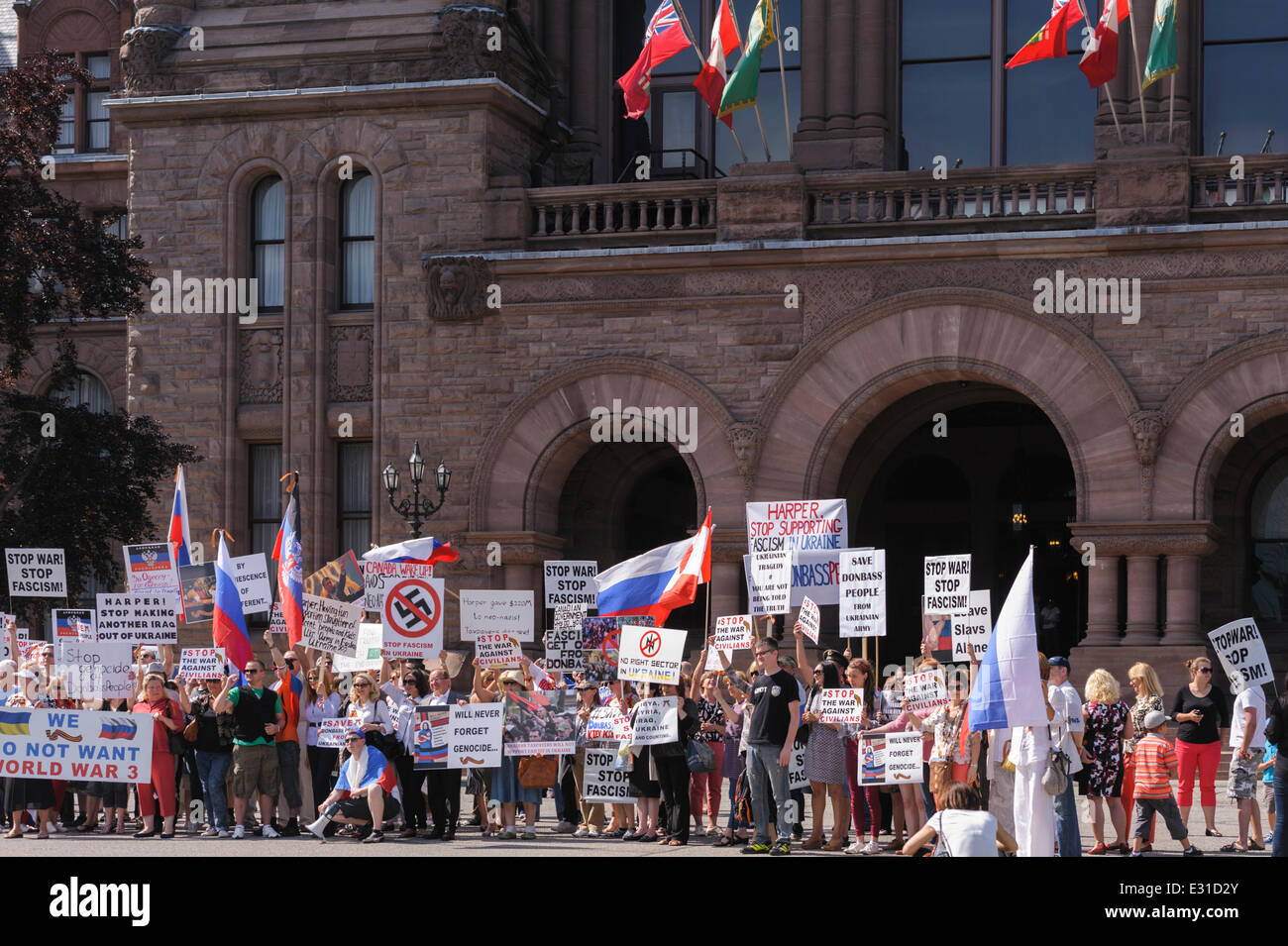 Toronto, Canada. 21st June 2014. Group of protesters during ...