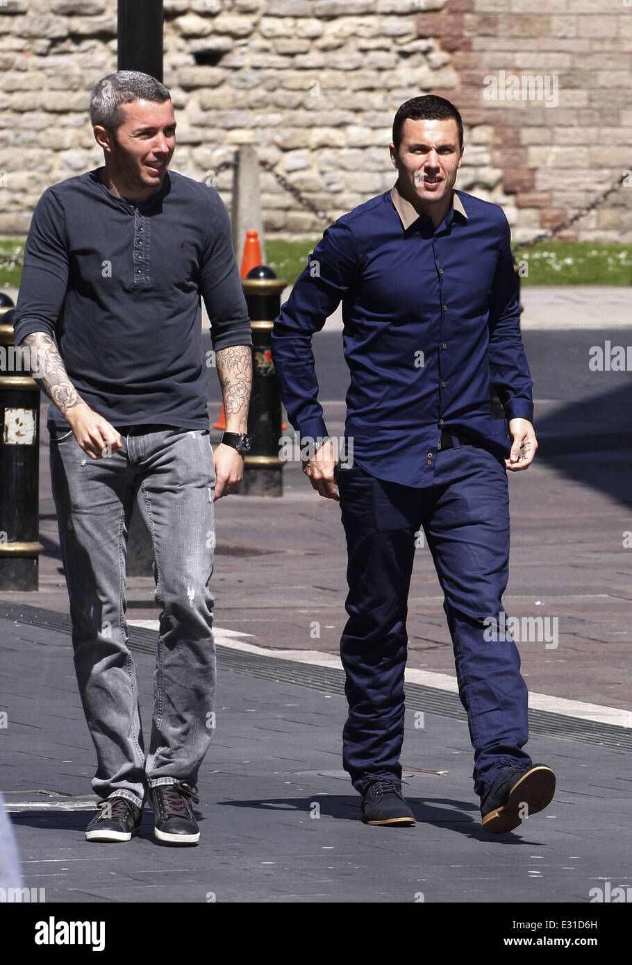 Cardiff City F.C. footballers out and about in Cardiff Featuring: Kevin ...