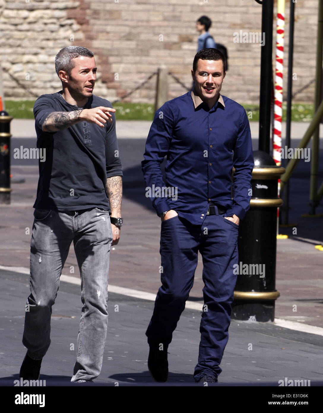 Cardiff City F.C. footballers out and about in Cardiff Featuring: Kevin ...