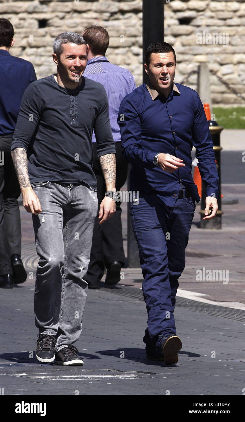 Cardiff City F.C. footballers out and about in Cardiff Featuring: Kevin ...