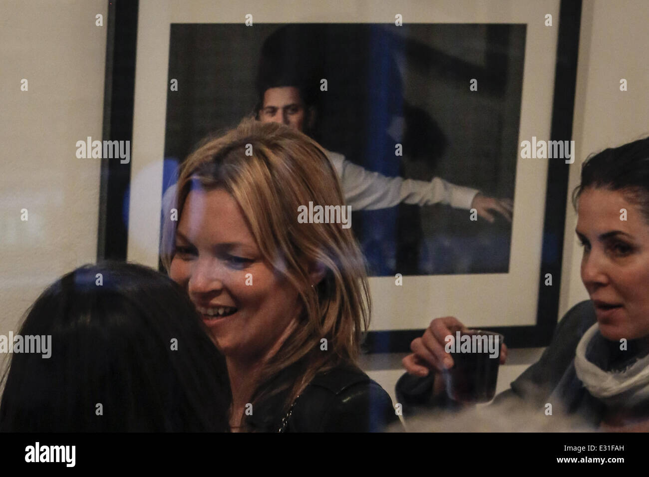 Kate Moss and daughter Lila Grace attend the Debbi Clark Exhibition at ...