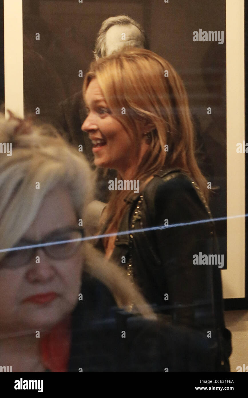 Kate Moss and daughter Lila Grace attend the Debbi Clark Exhibition at ...