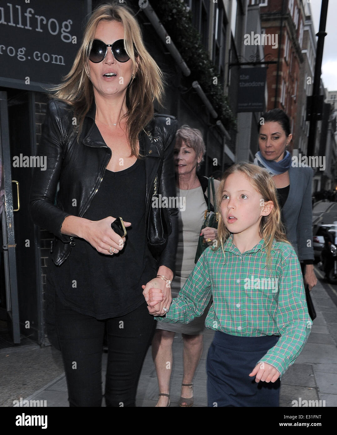 Kate Moss and daughter Lila Grace Moss attend the Debbi Clark's 'An ...