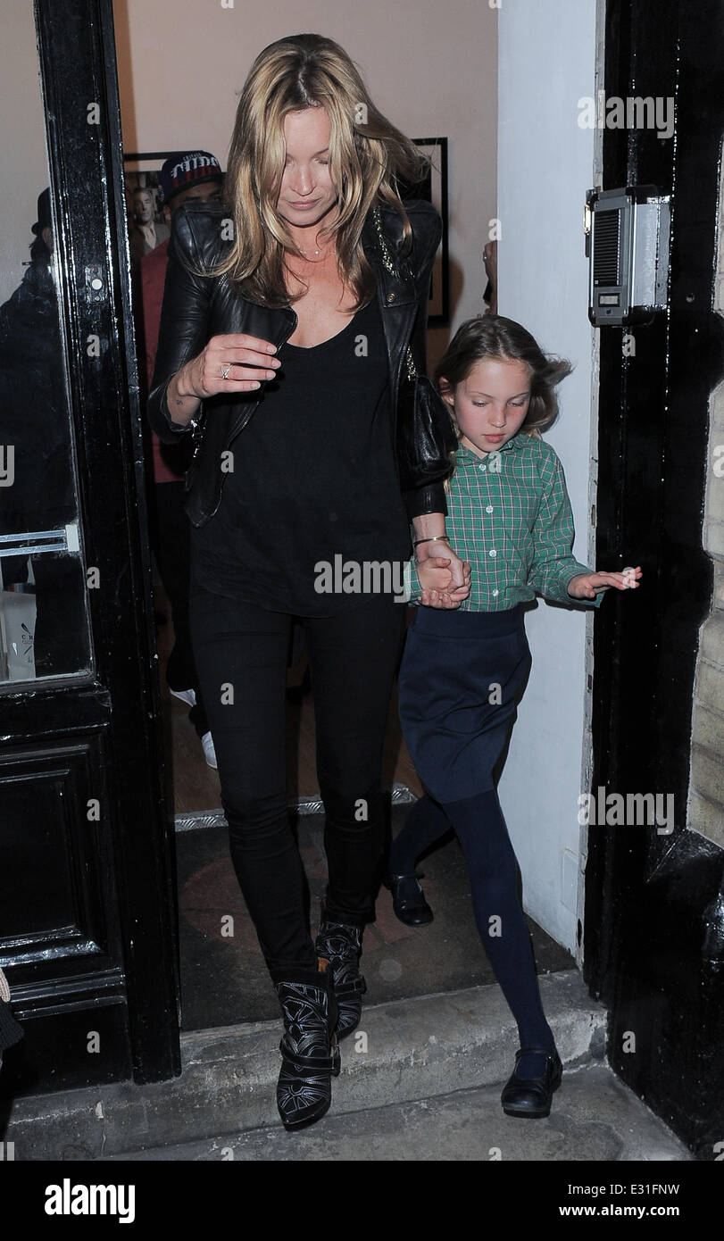 Kate Moss and daughter Lila Grace Moss attend the Debbi Clark's 'An ...