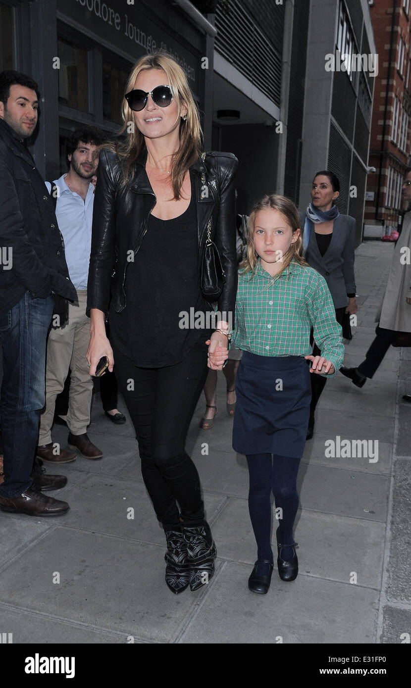 Kate Moss and daughter Lila Grace Moss attend the Debbi Clark's 'An ...