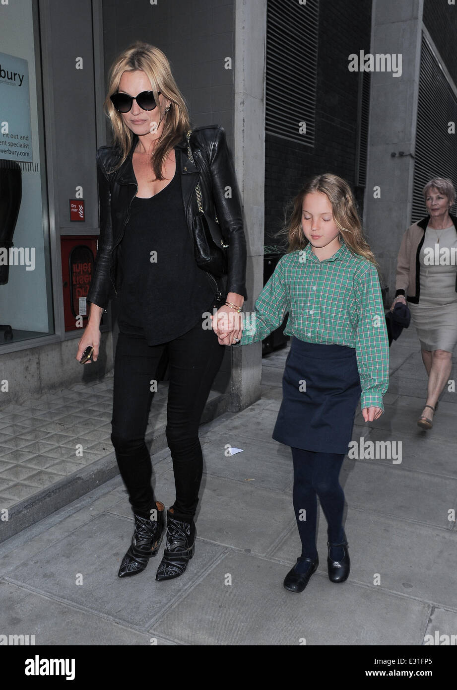 Kate Moss and daughter Lila Grace Moss attend the Debbi Clark's 'An ...