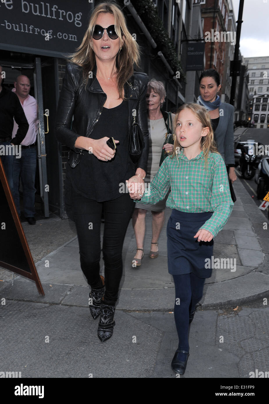 Kate Moss and daughter Lila Grace Moss attend the Debbi Clark's 'An ...
