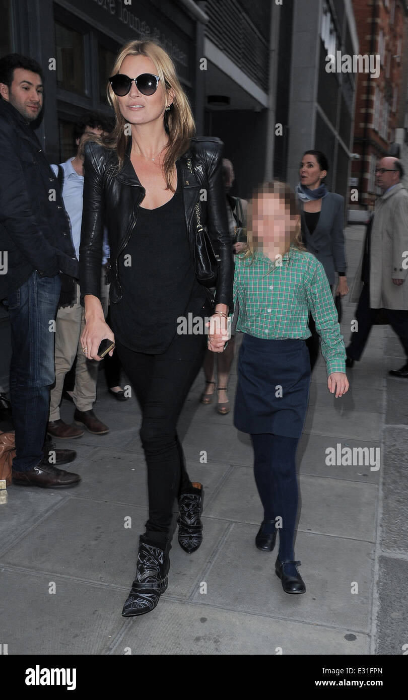 Kate Moss and daughter Lila Grace Moss attend the Debbi Clark's 'An ...
