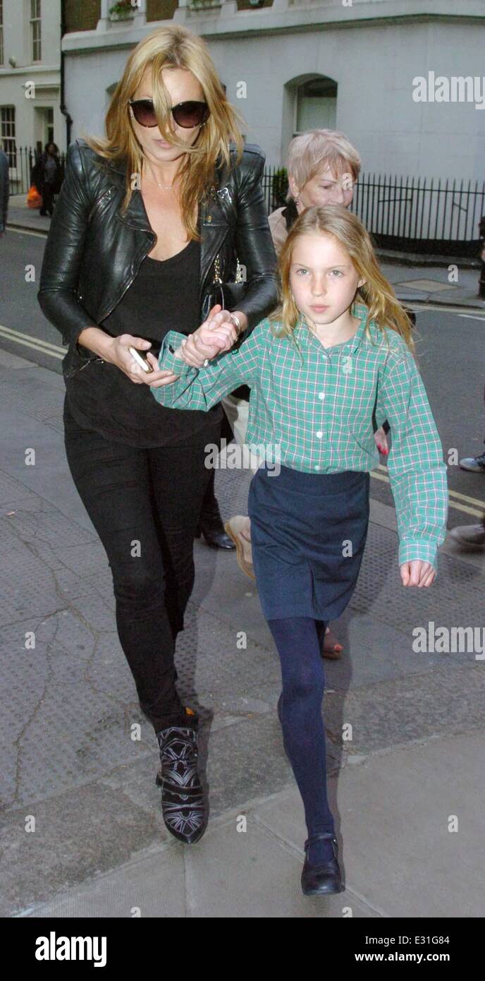 Kate Moss and daughter Lila Grace Moss attend the Debbi Clark's 'An ...