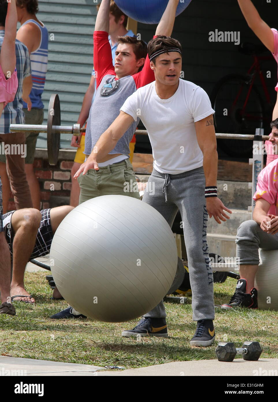 Actors on the set of 'Townies' Featuring: Dave Franco,Zac Efron Where ...