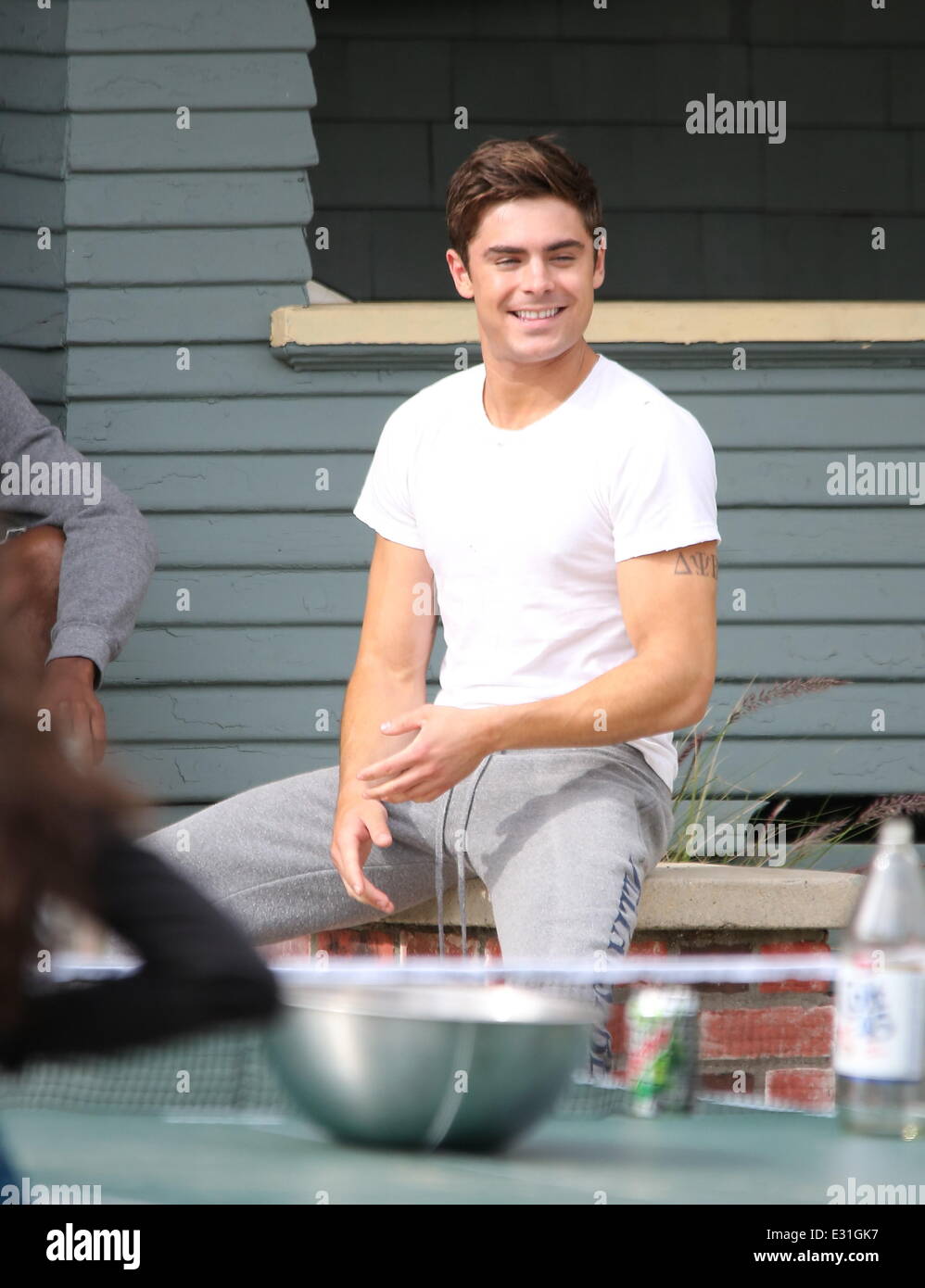 Actors on the set of 'Townies' Featuring: Zac Efron Where: Los Angeles ...