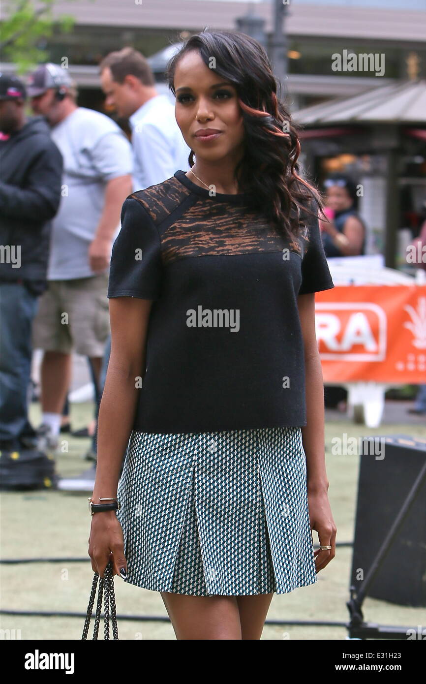 Kerry Washington seen at The Grove for an interview with Maria Menounos ...