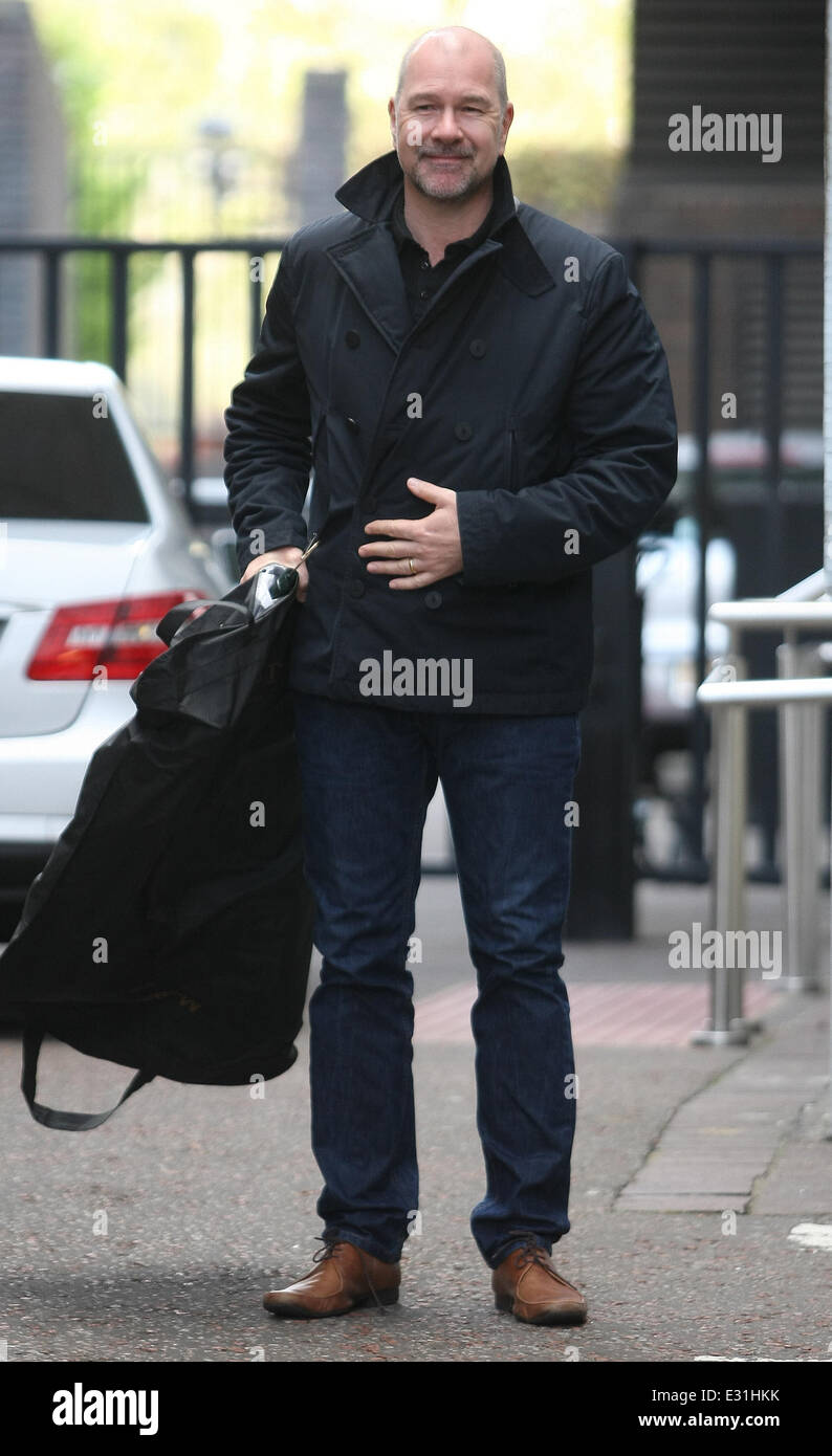 Steve Doneathy, the husband of Bernie Nolan, outside the ITV studios ...