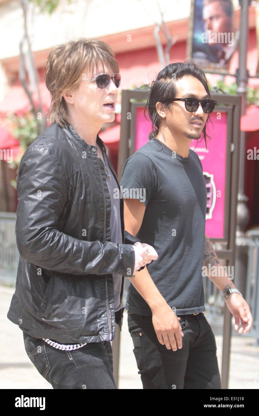 Celebrities at The Grove for television show 'Extra' Featuring: Johnny ...
