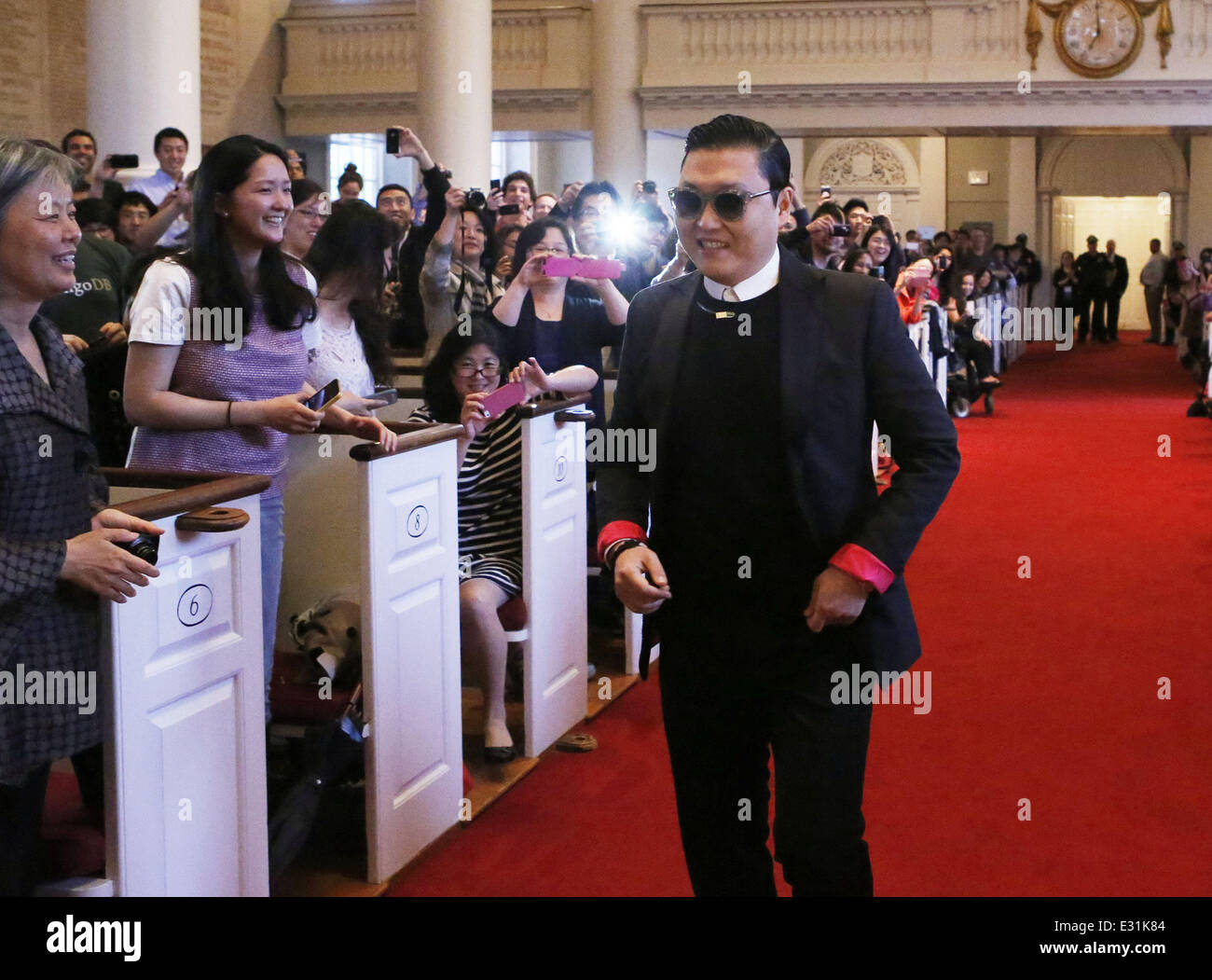 Singer PSY at his 'Conversation With PSY' hosted by Harvard's Korea ...