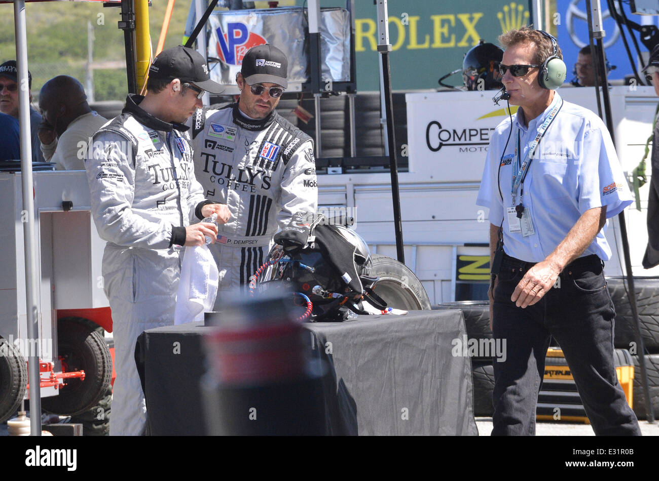 Patrick Dempsey competes in the American LeMans Series (ALMS) at Mazda ...