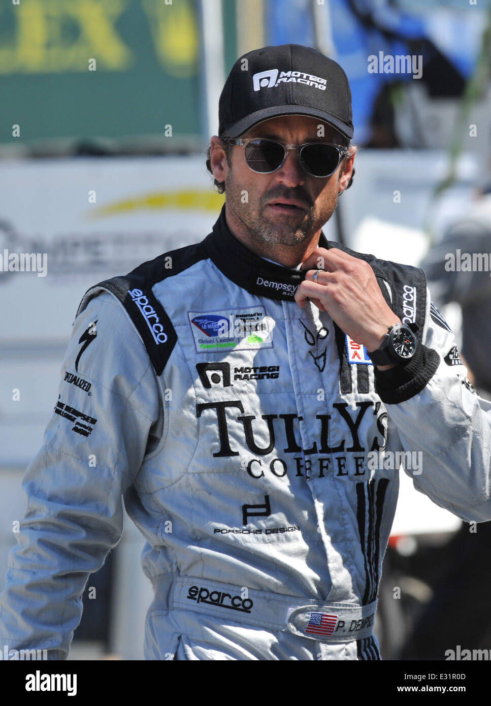 Patrick Dempsey competes in the American LeMans Series (ALMS) at Mazda ...