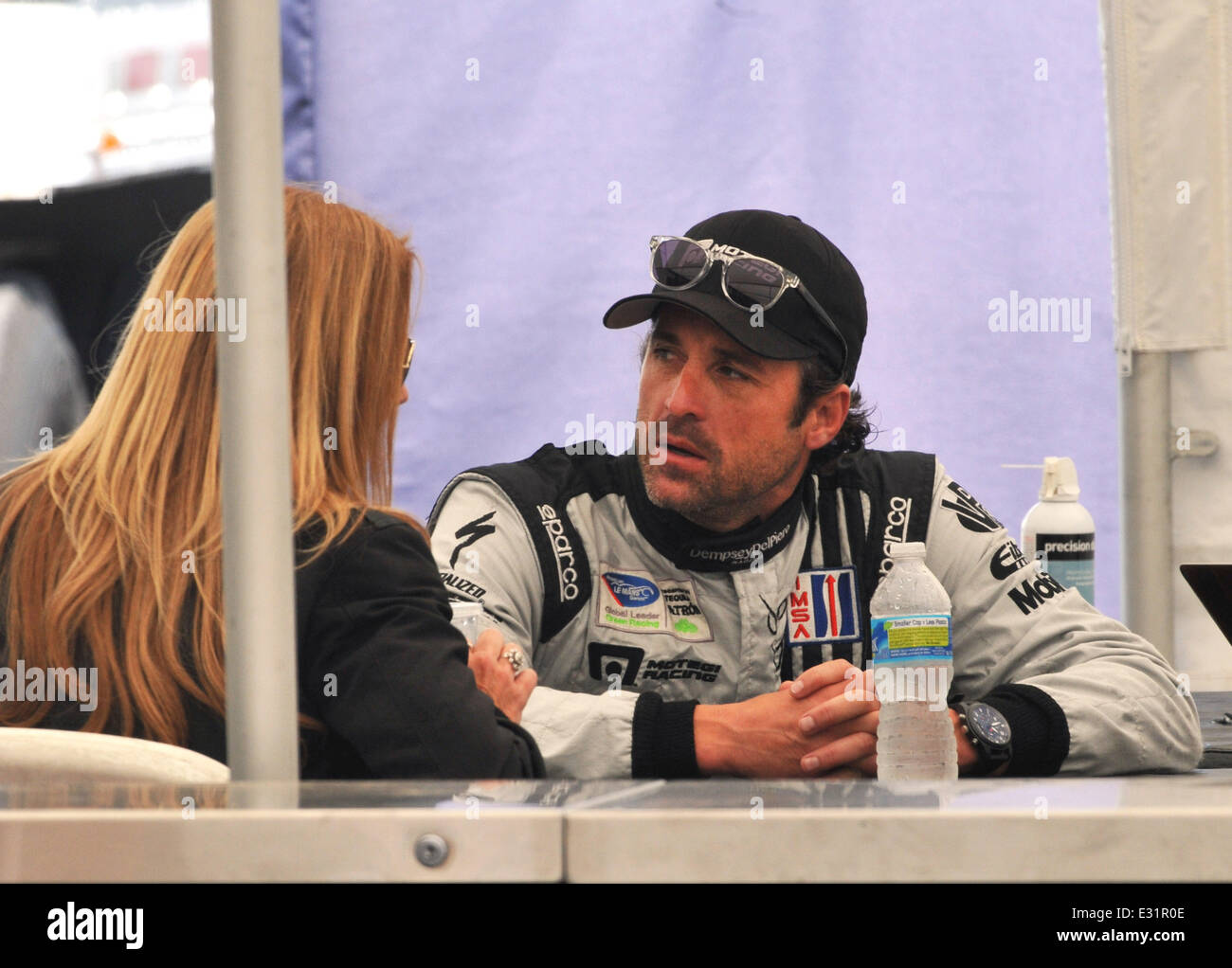 Patrick Dempsey competes in the American LeMans Series (ALMS) at Mazda ...