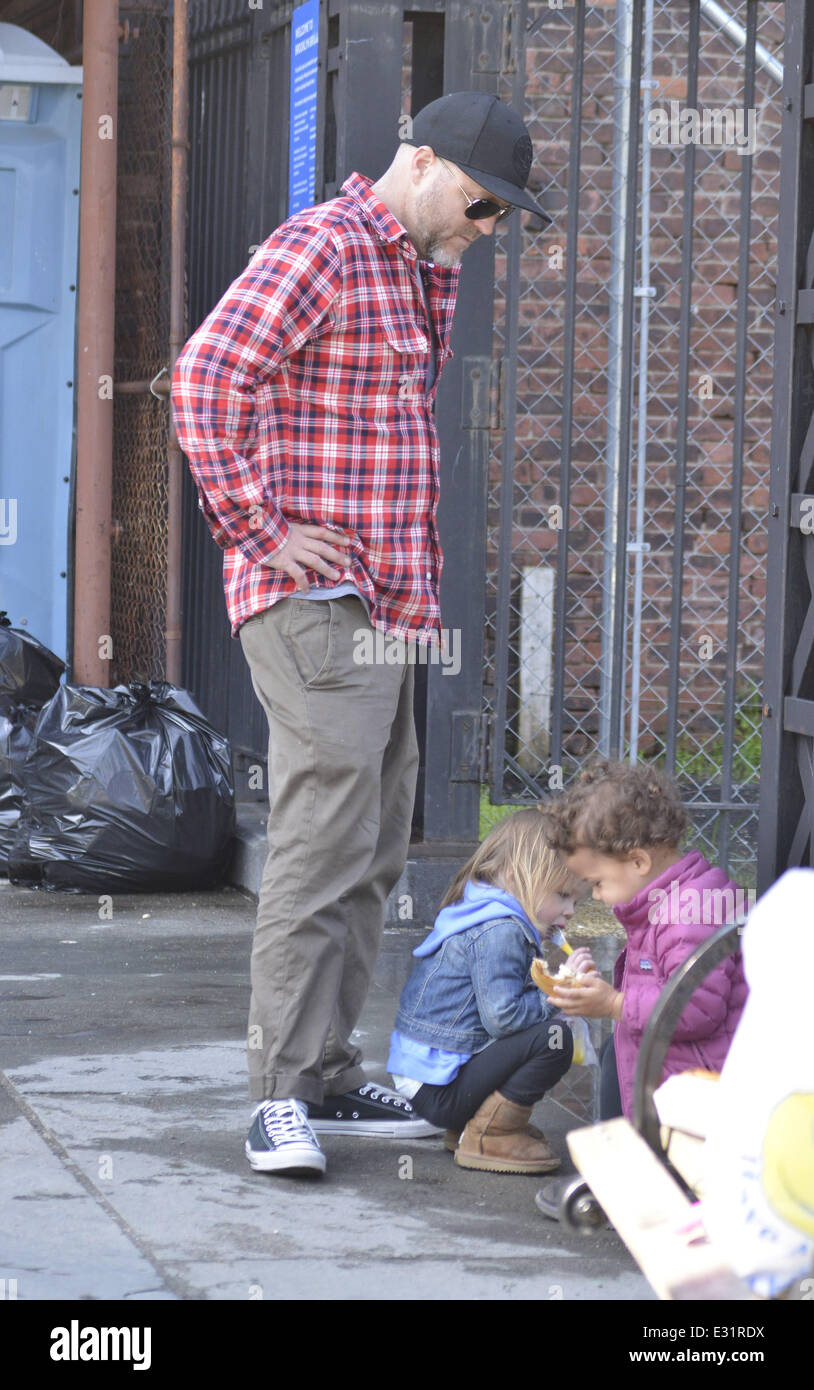 Fred Durst out and about with a friend and some children on Mother's ...