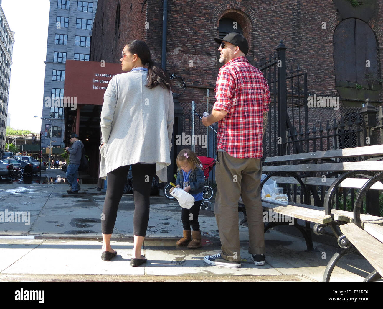 Fred Durst out and about with a friend and some children on Mother's ...