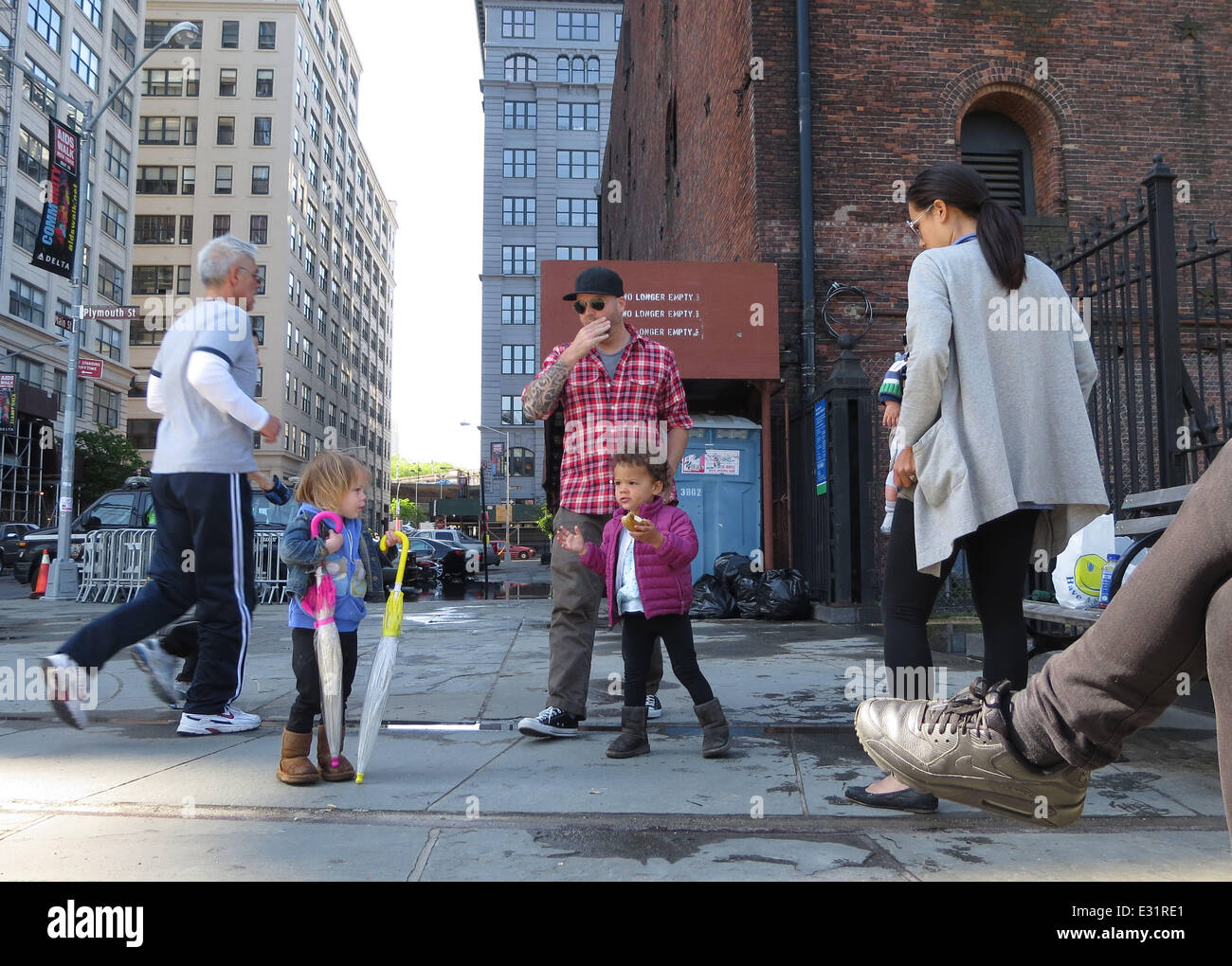 Fred Durst out and about with a friend and some children on Mother's ...