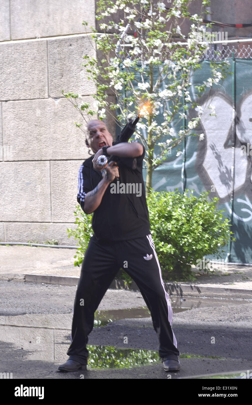 Paul Giamatti as Aleksei Sytsevich the Rhino on the set of 'The Amazing ...