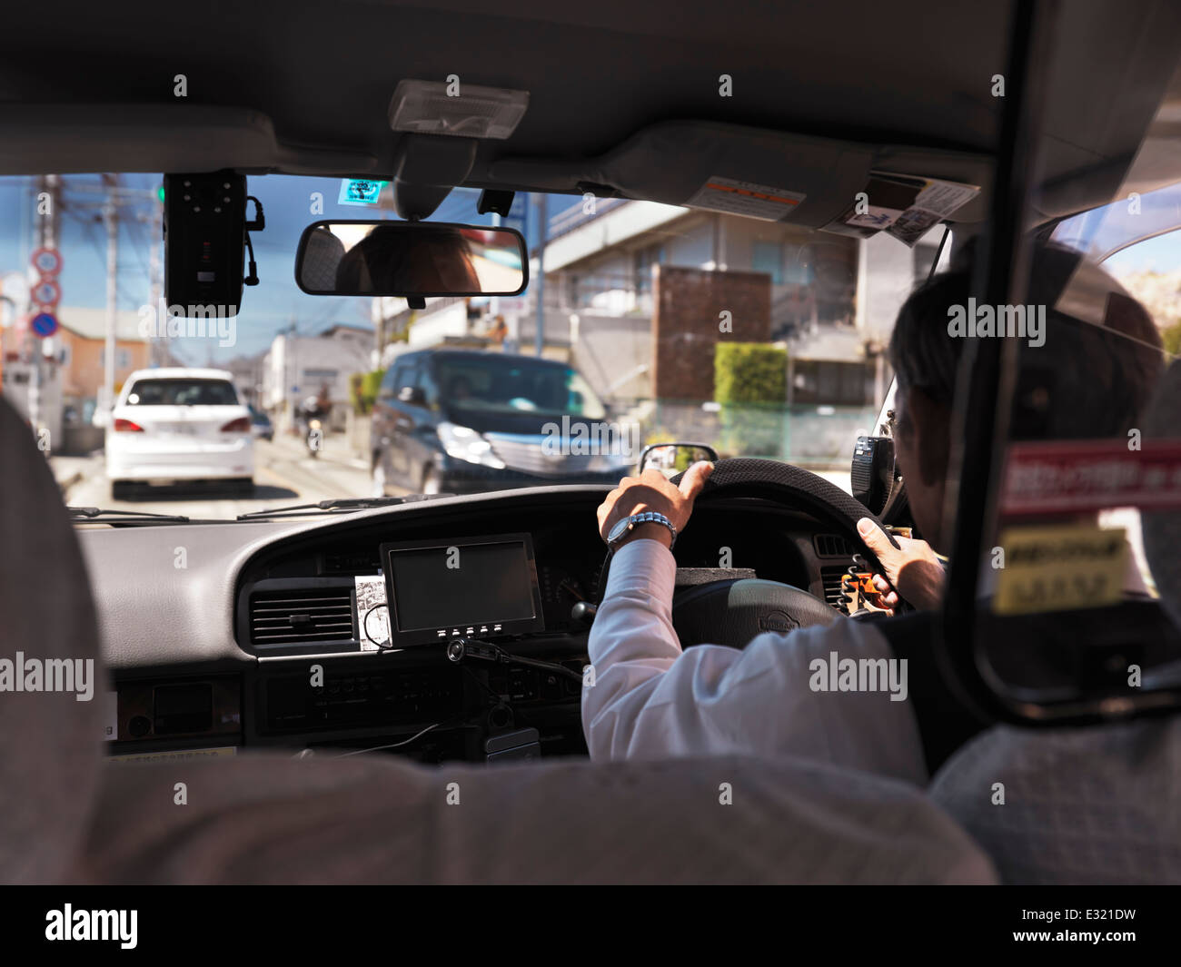 Taxi cab driver steering wheel hi-res stock photography and images - Alamy