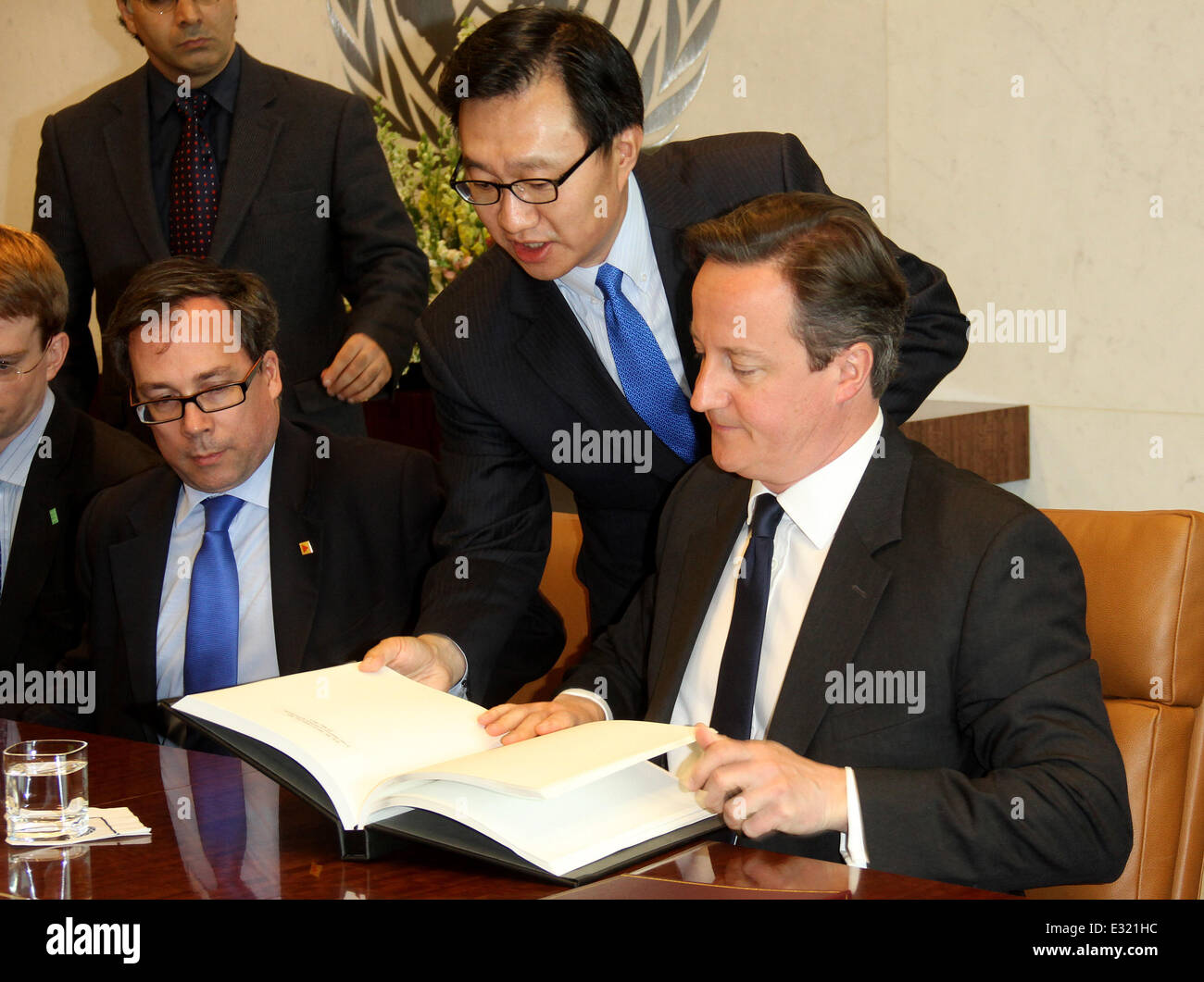 UK Prime Minister David Cameron visits the United Nations Featuring: UK ...