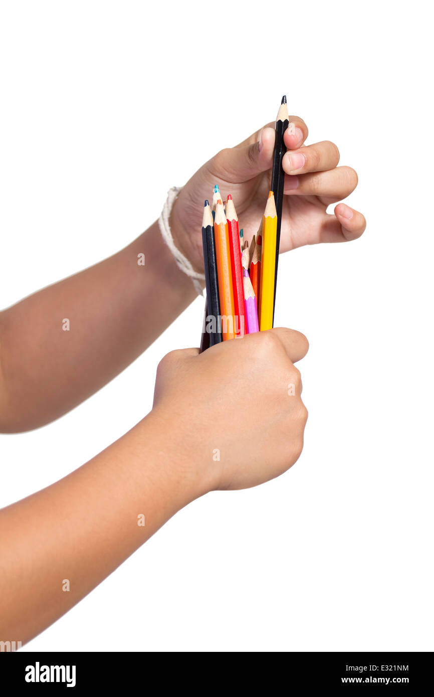 Pencil in hand Stock Photo - Alamy