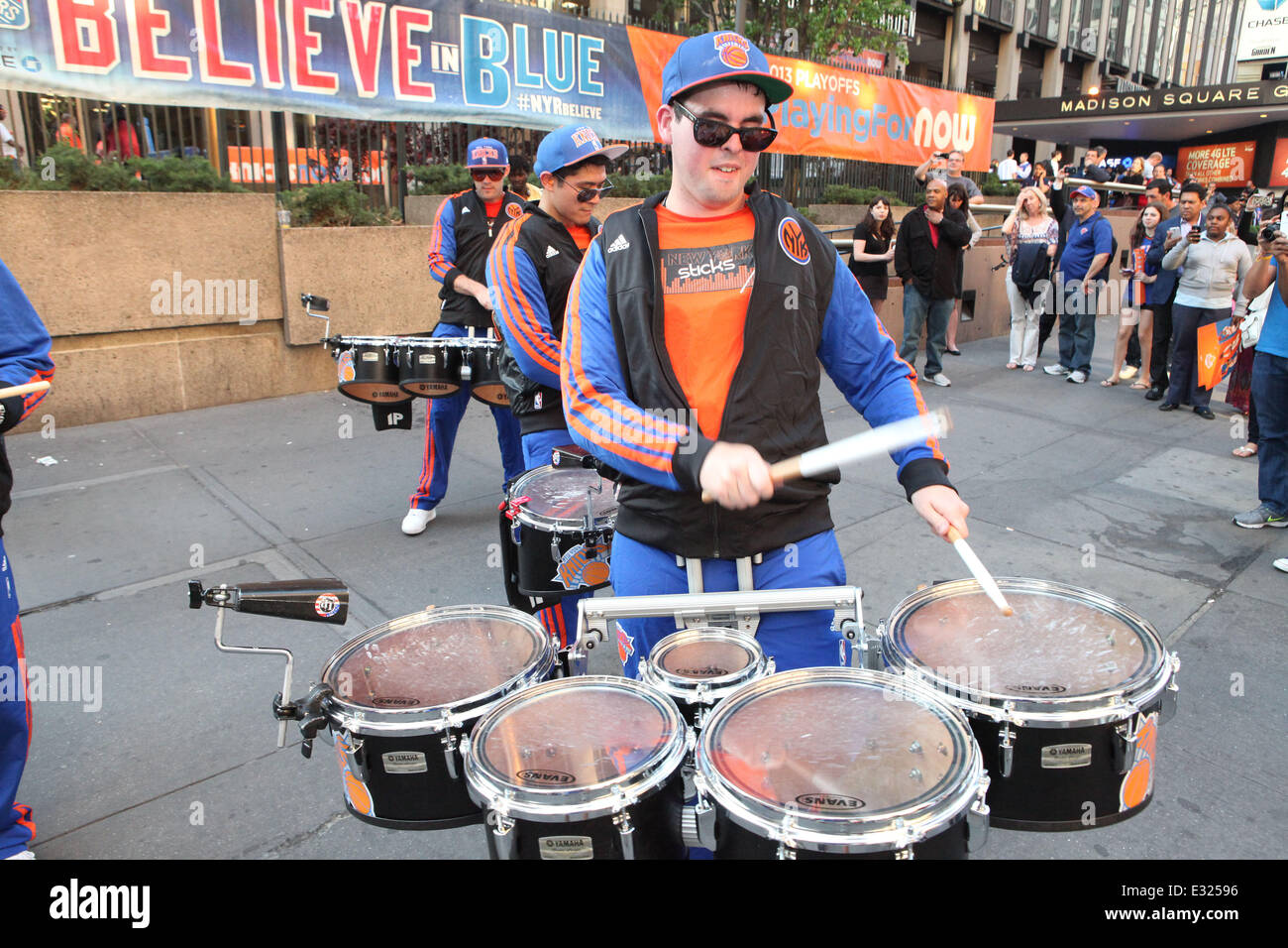 New York Knicks Pre Game Rally Cry Outside Madison Square Garden ...