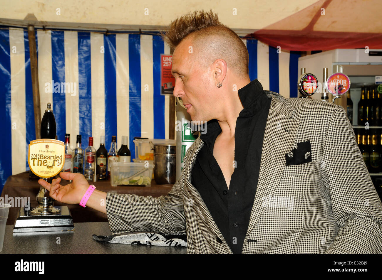 John Robb of punk rock band 'Goldblade' poses during a photoshoot at ...