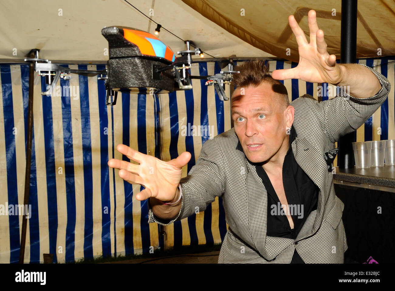 John Robb of punk rock band 'Goldblade' poses during a photoshoot at ...