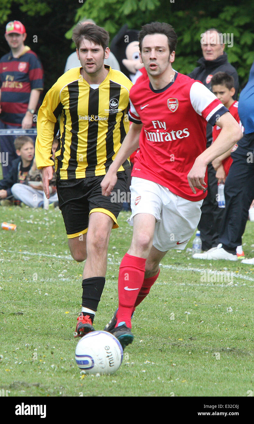 Ralf Little plays for Arsenal Legends in a charity football match ...