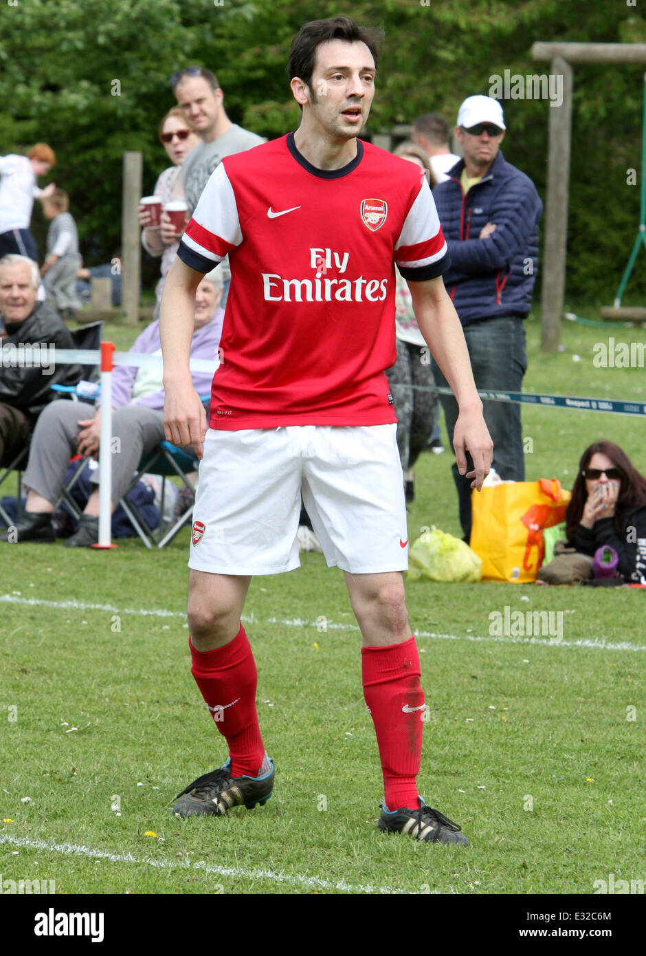 Ralf Little plays for Arsenal Legends in a charity football match ...
