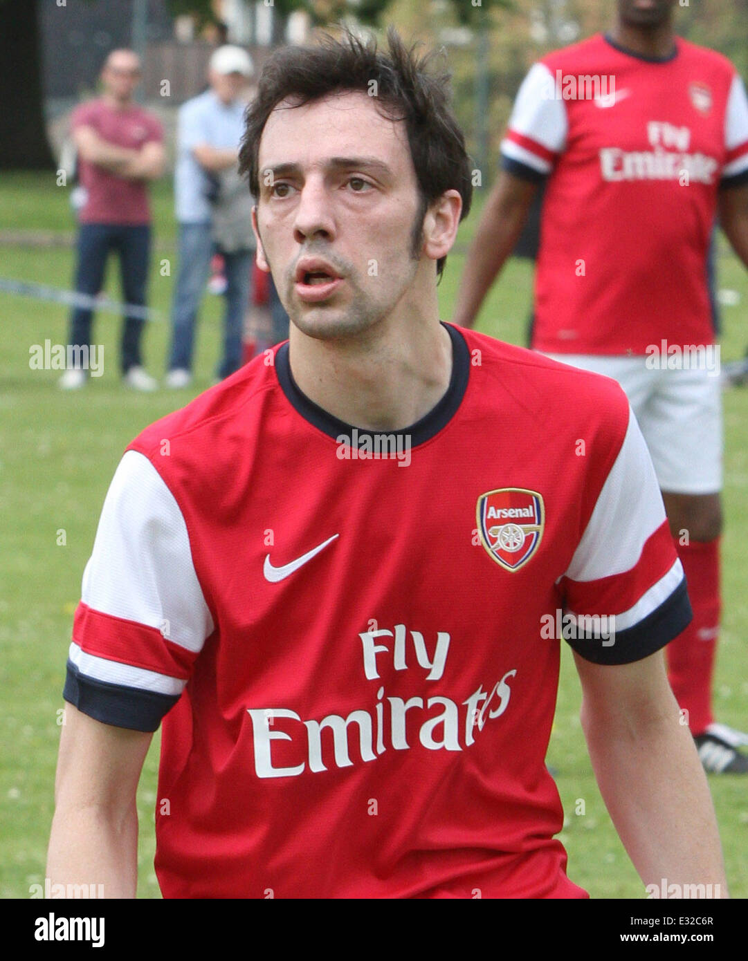 Ralf Little plays for Arsenal Legends in a charity football match ...