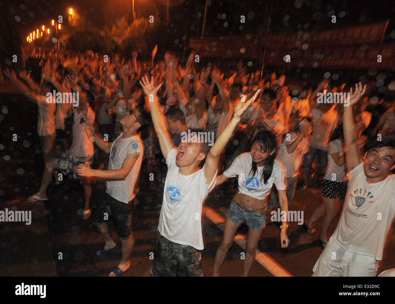 Wuhan. 22nd June, 2014. Graduates celebrate their graduation with a ...