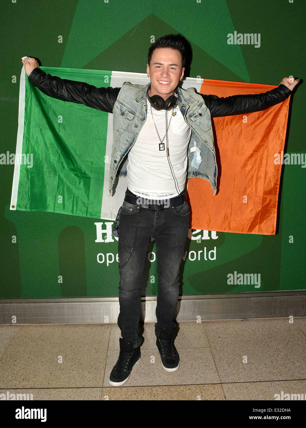 Ireland's Eurovision 2013 entry Ryan Dolan arrives at Dublin airport ...