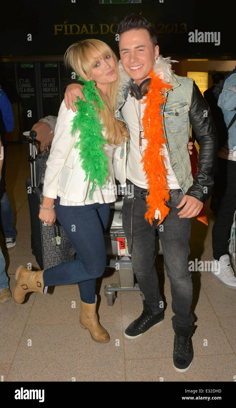 Ireland's Eurovision 2013 entry Ryan Dolan arrives at Dublin airport ...