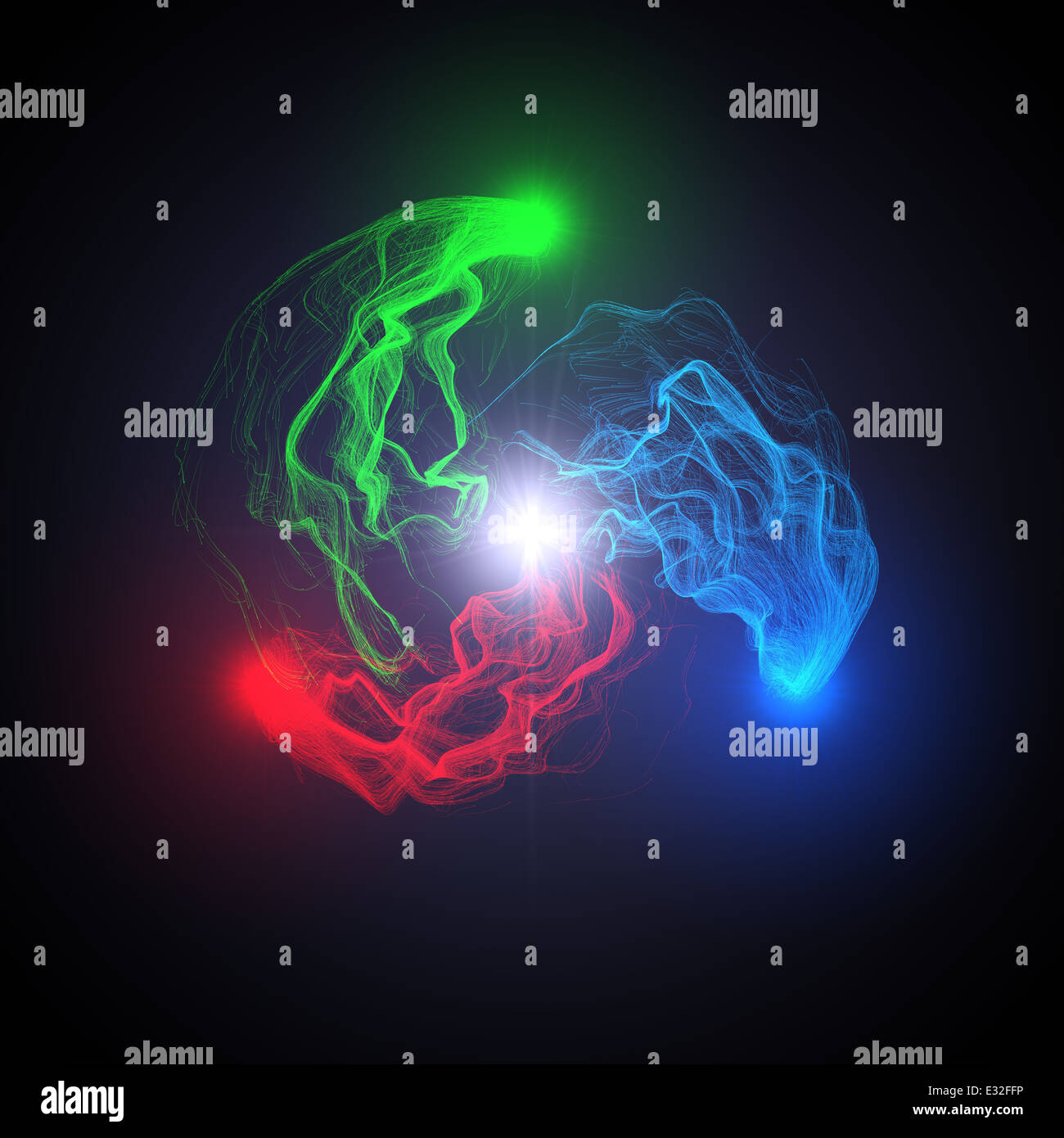 magical swarm of dots-tails Stock Photo - Alamy