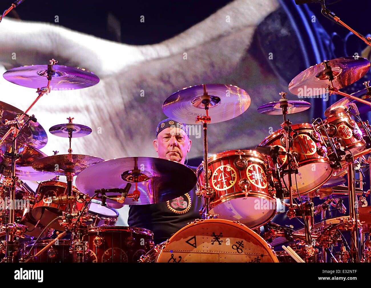 Rush Performing on the first night of Their 'Clockwork Angels' UK Tour ...