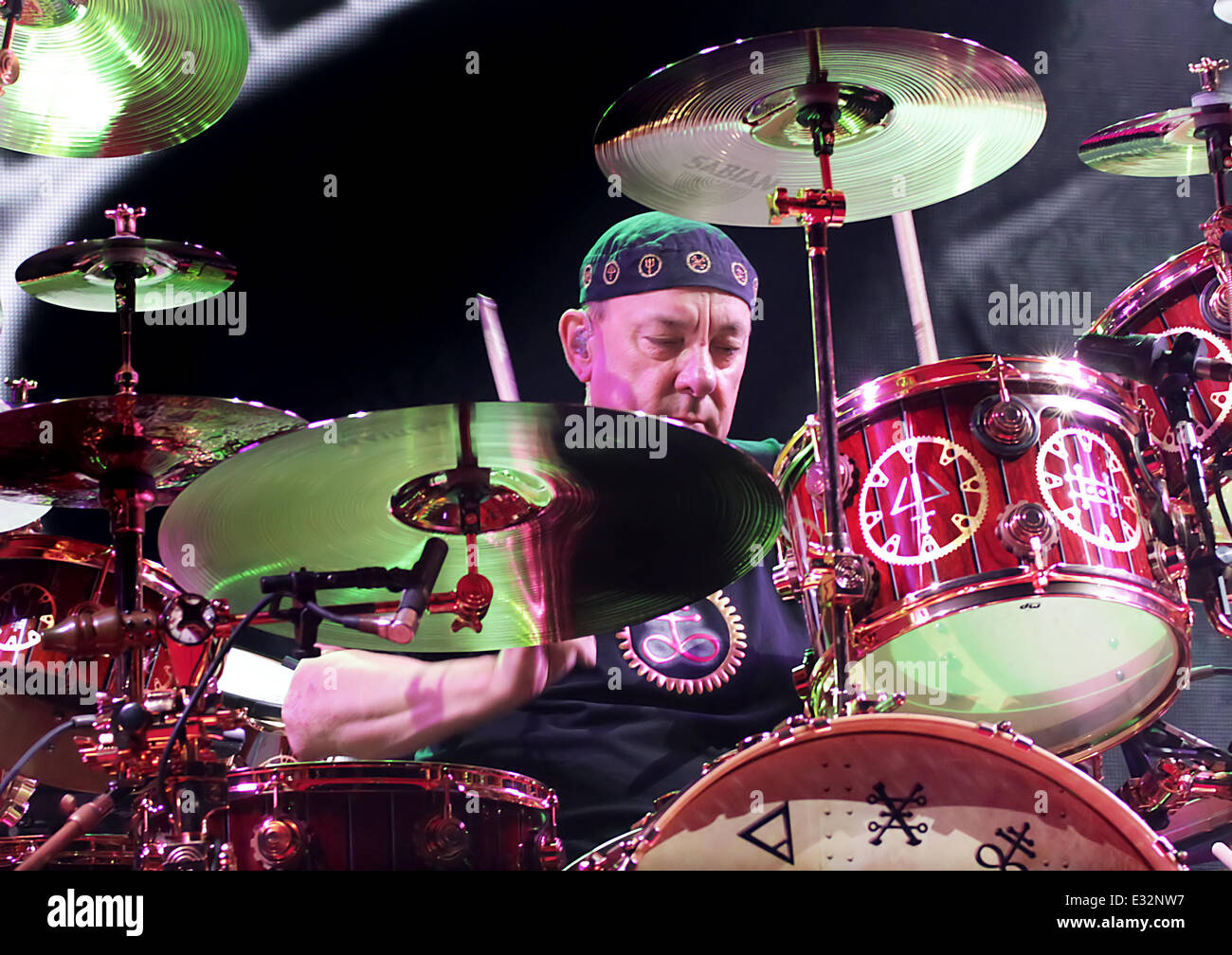 Rush Performing on the first night of Their 'Clockwork Angels' UK Tour ...