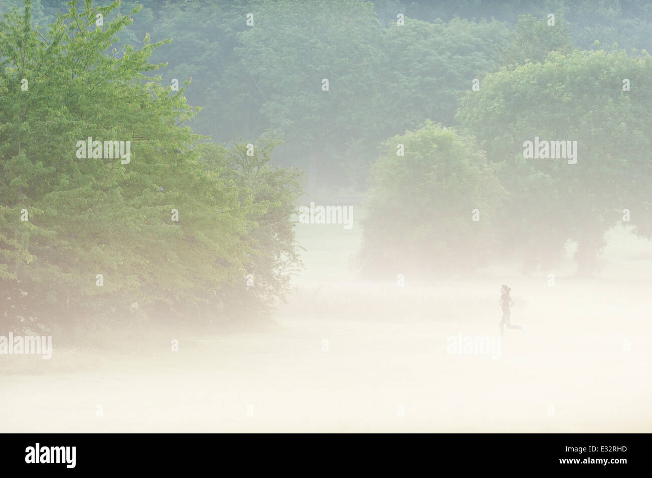 Woman jog mist hi-res stock photography and images - Alamy