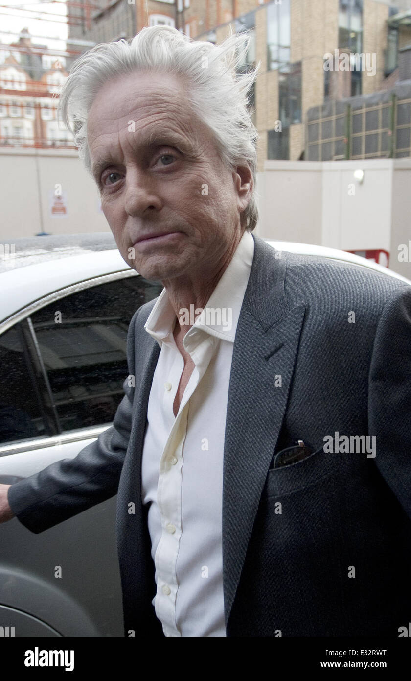 Michael Douglas outside Claridge's hotel in London Featuring: Michael ...
