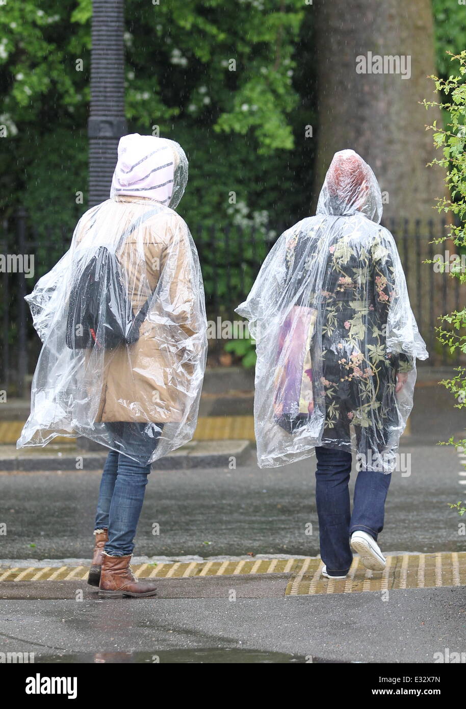 Views of Regent's Park in London during Friday's extremely wet weather ...