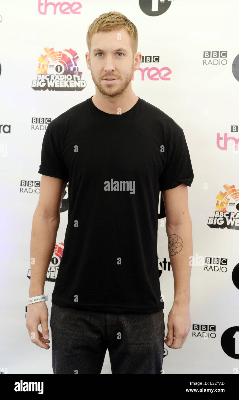 Calvin Harris backstage at BBC Radio 1's Big Weekend Featuring: Calvin ...