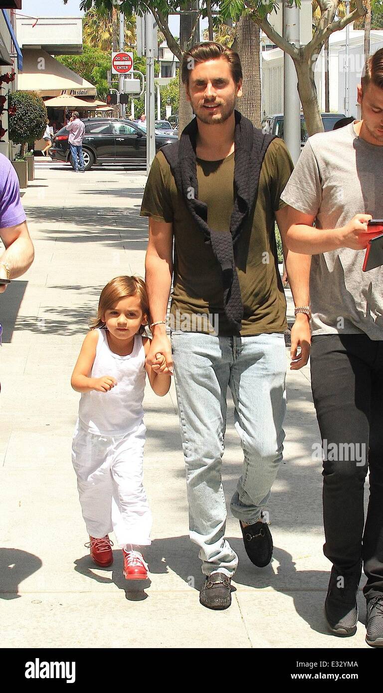 Scott Disick seen out and about with his son Mason in Beverly Hills ...