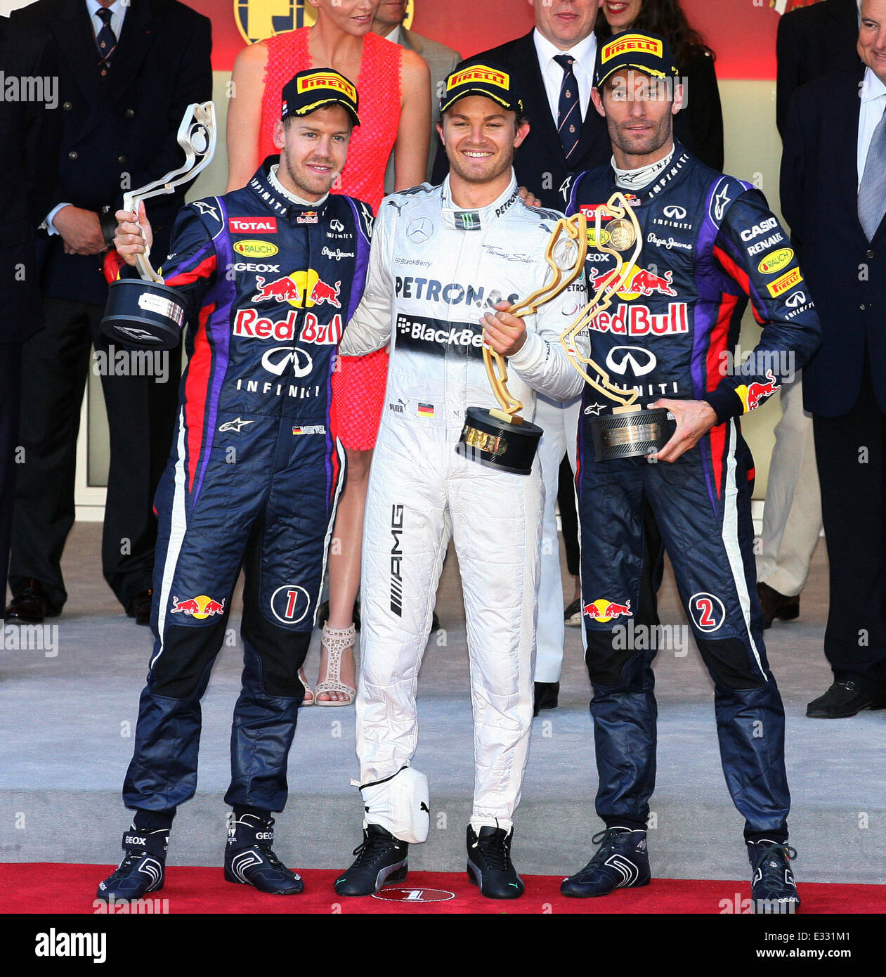 The 2013 Formula 1 Monaco Grand Prix - Podium Featuring: Sebastian ...