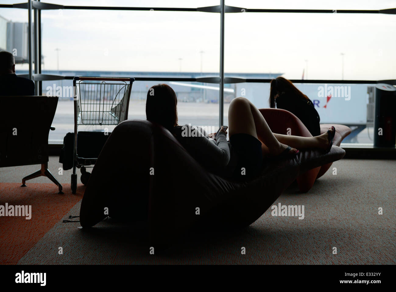 Paris airport relaxation lounge Stock Photo - Alamy